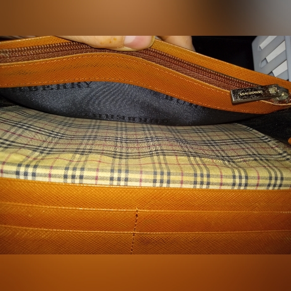 Burberry | Bags | Burberry Long Pebbled Leather Bifold Wallet | Poshmark